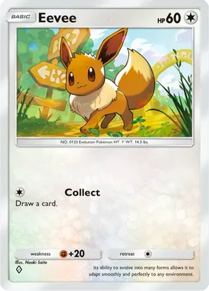eevee evolutions cards