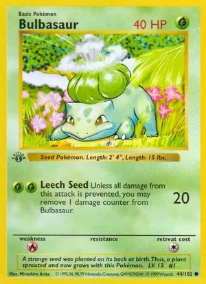 Bulbasaur | Pokémon Cards and Details | pkmn.gg
