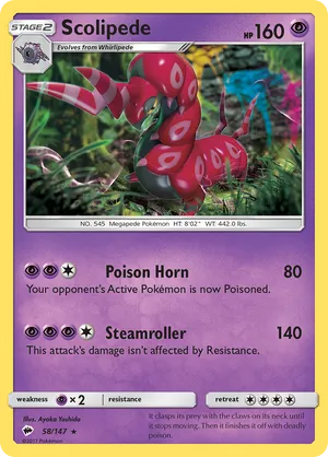 Scolipede | Pokémon Cards and Details | pkmn.gg