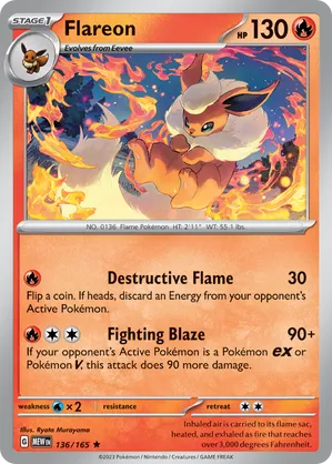 Flareon | Pokémon Cards and Details | pkmn.gg