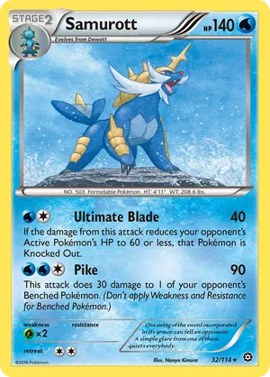Samurott | Pokémon Cards and Details | pkmn.gg