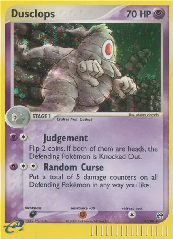 dusclops card list