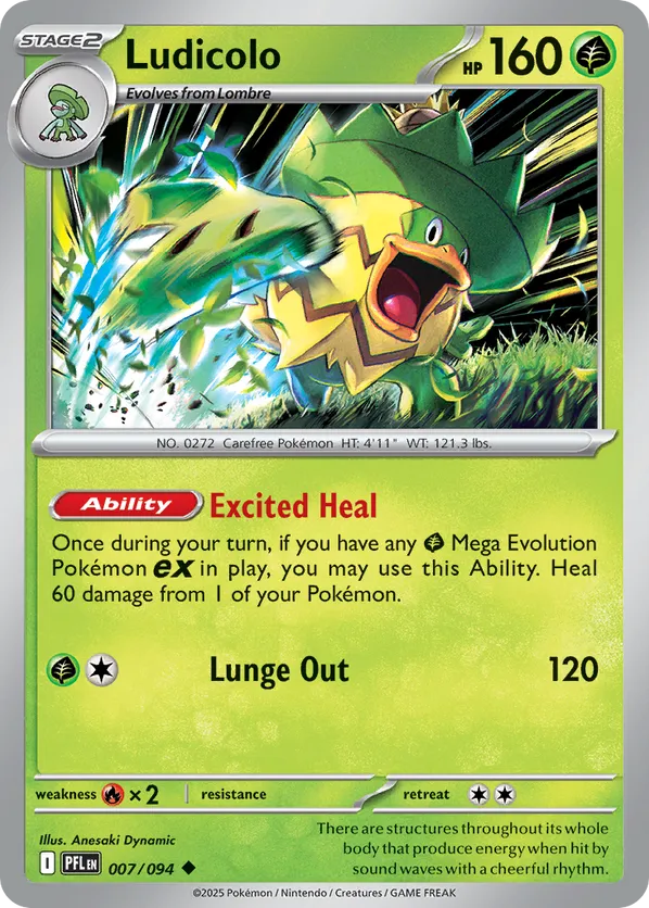 shiny ludicolo pokemon card